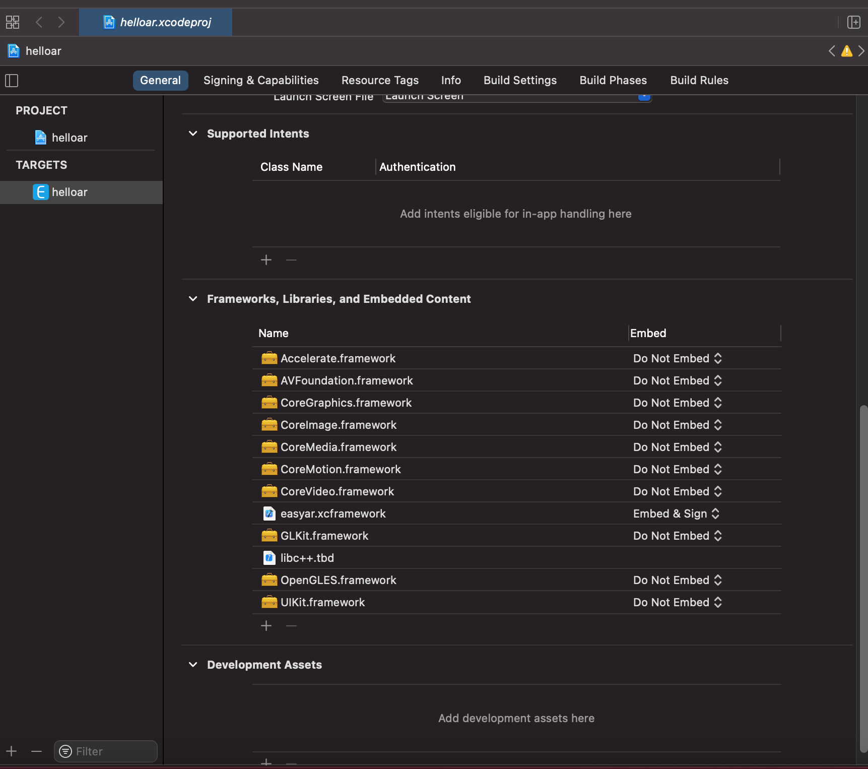 配置EasyAR Sense for iOS — EasyAR Sense 4.7.0.11789-f6aa7e9dc 文档